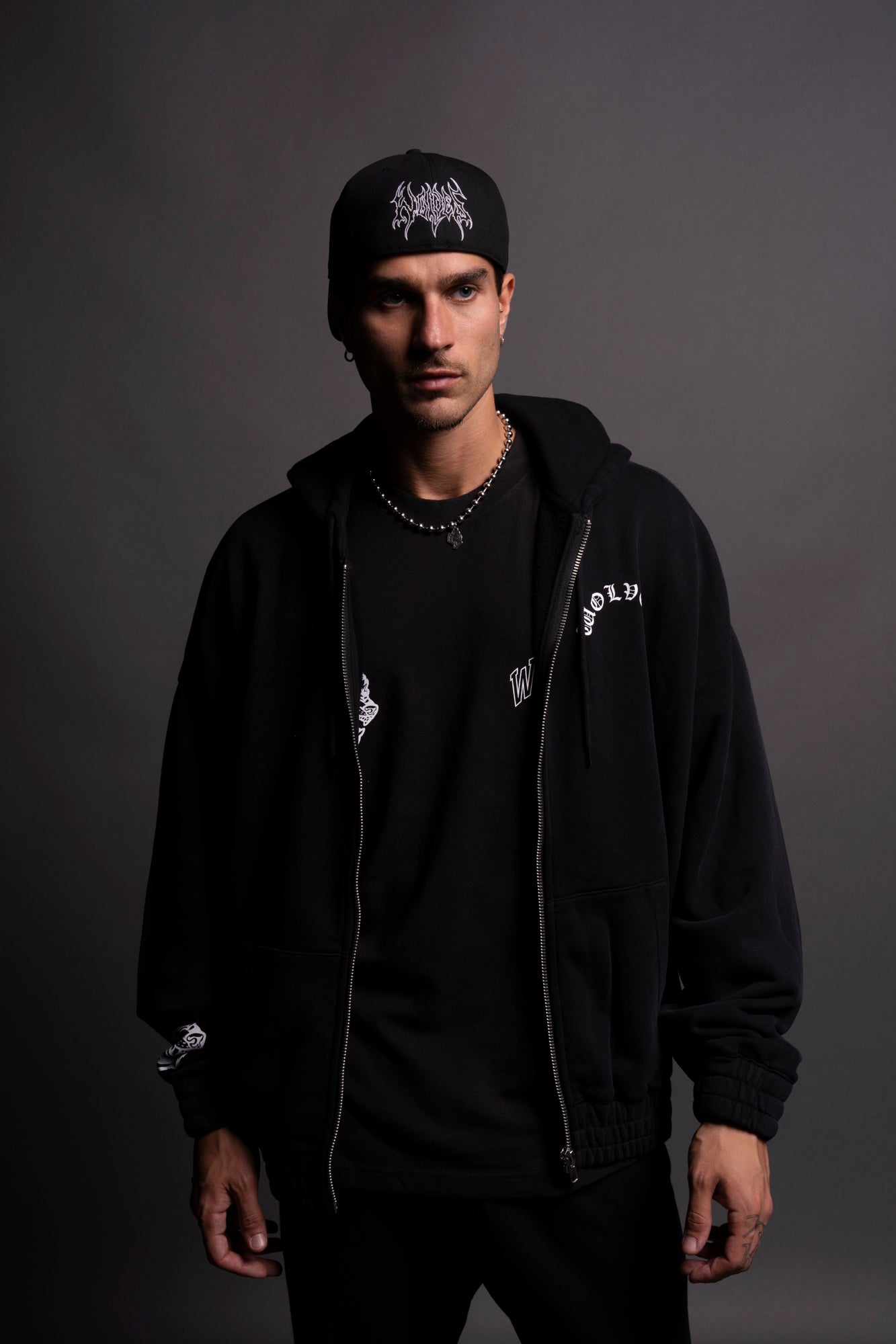 Wolf Chopper "Chambers" Zip Hoodie in Black – DarcSport